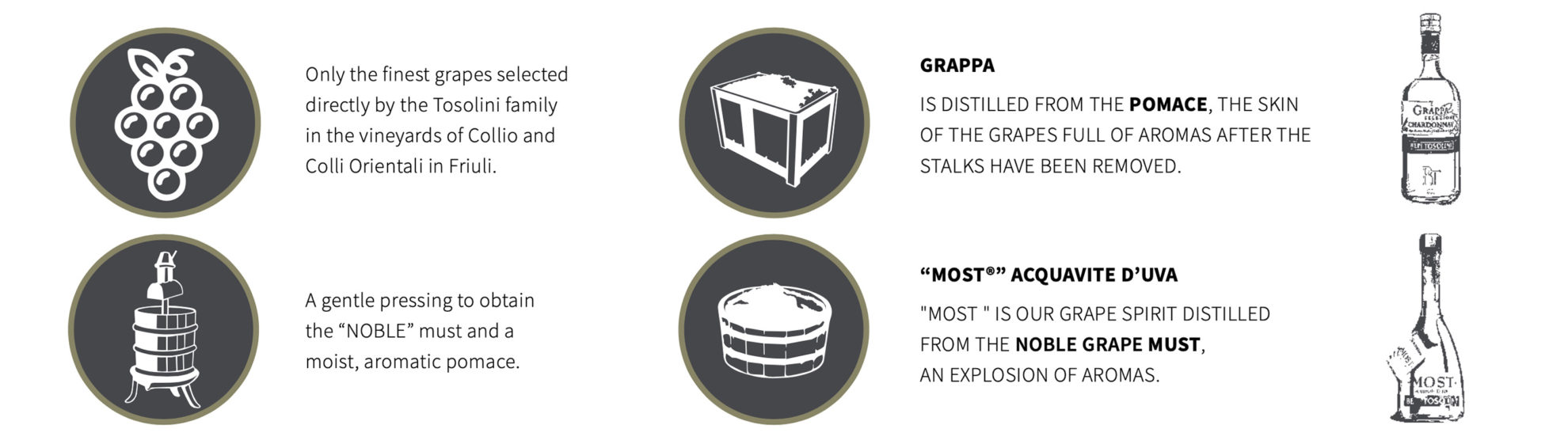 The Tosolini method: from grapes to distillate - Bepi Tosolini